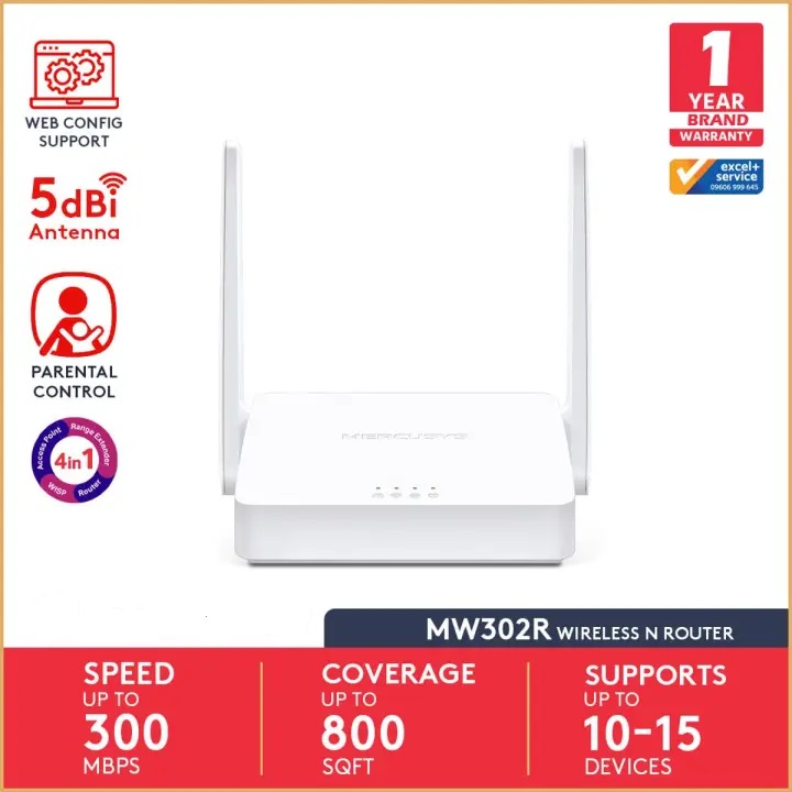 MERCUSYS MW302R(EU) 300Mbps Multi-Mode Wireless N Router - Bosbd.com